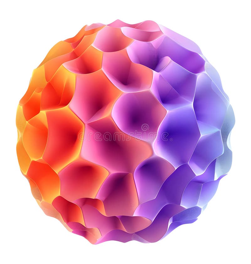 Ball with Purple-orange Gradient Color Isolated on White Background ...