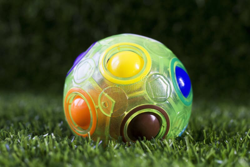 Ball Puzzle on the Grass, the Development of Children`s Logic Stock ...