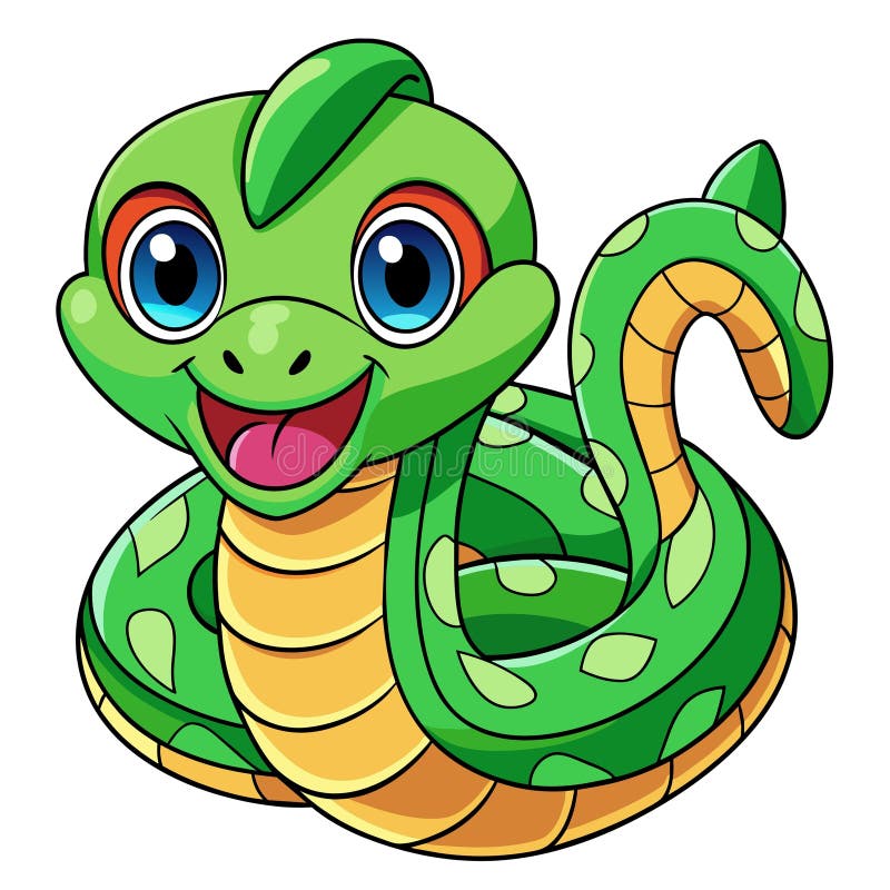 Cobra dancing kawaii stock illustration. Illustration of cartoon ...