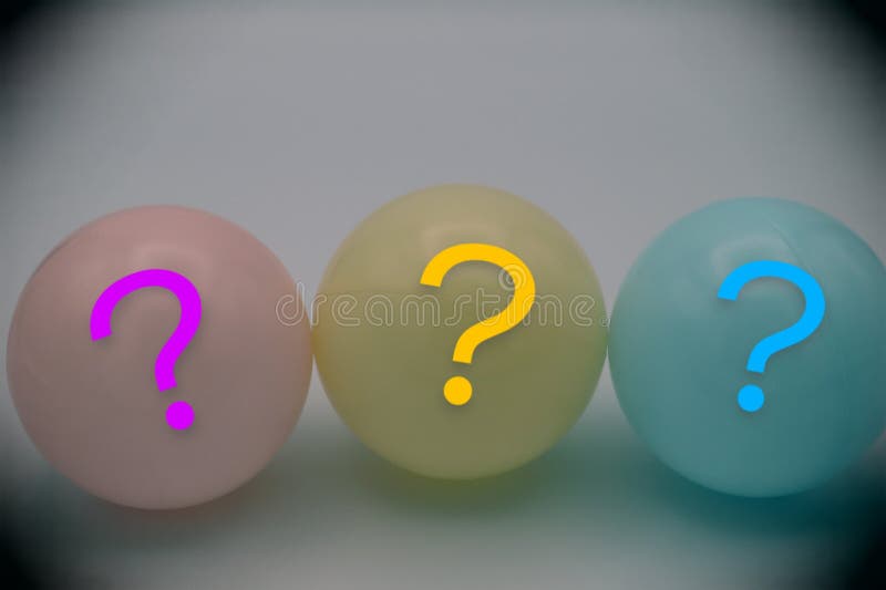 Ball with Question Mark on it Stock Photo - Image of confusion, ball ...