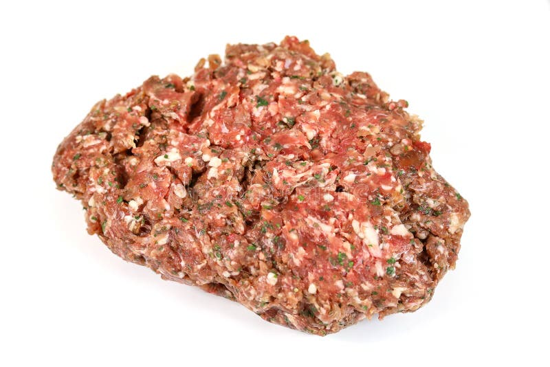 Ball of Raw Stuffing on a White Background Stock Photo - Image of ...
