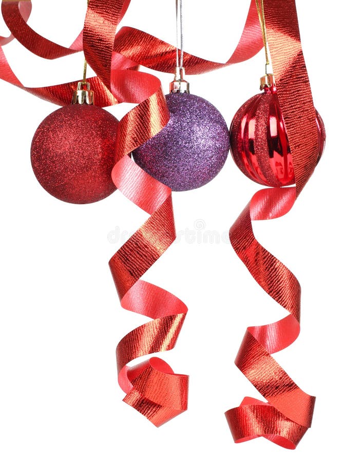 Ball and red ribbons stock photo. Image of bauble, sphere - 21879350