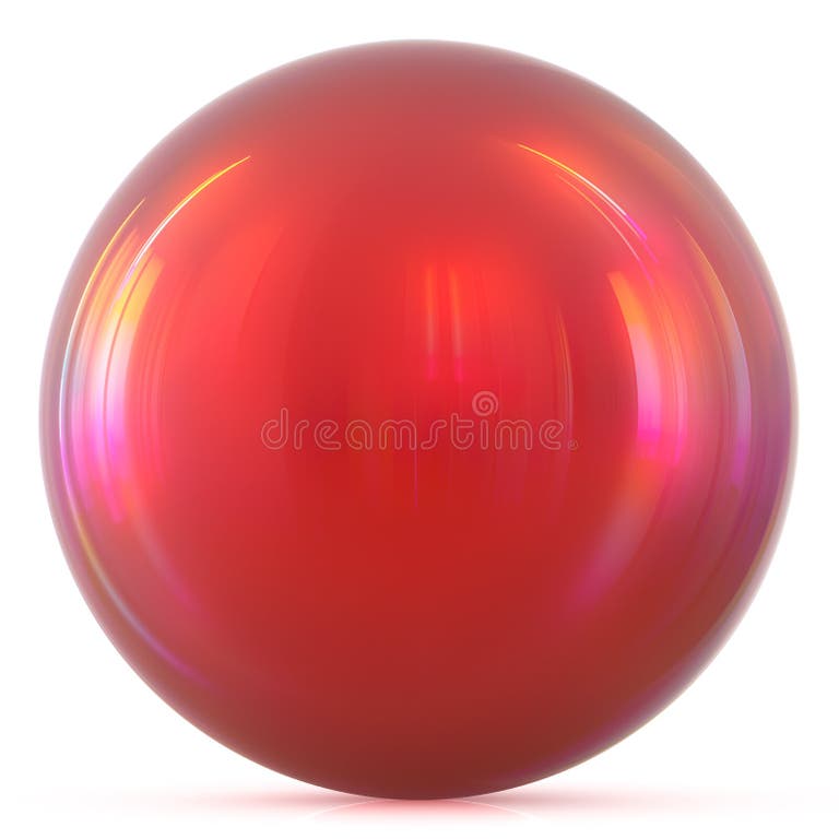 Ball Red Sphere Round Button Basic Circle Drop Geometric Shape Stock ...