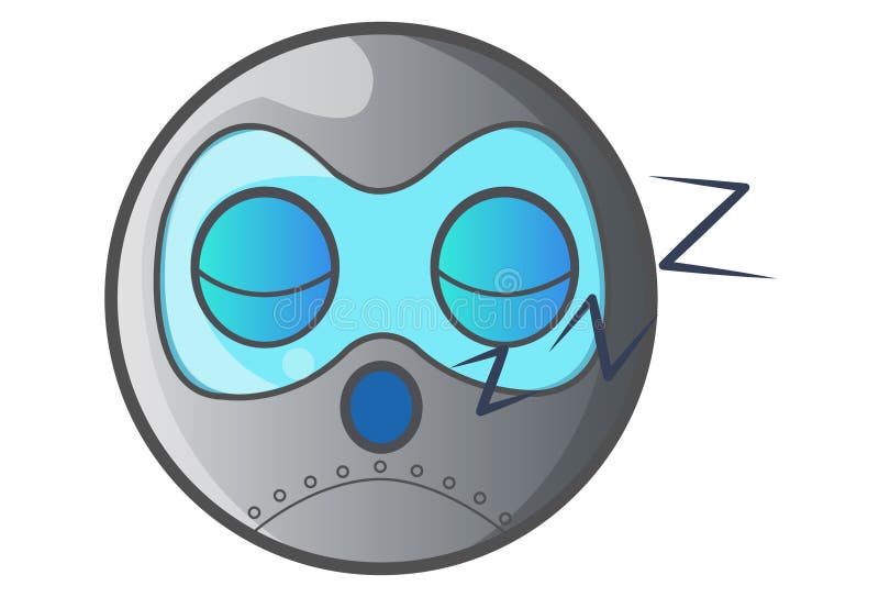 Sleeping robot stock illustration. Illustration of design - 52159073