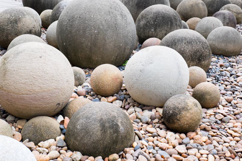 Ball rock in public garden stock image. Image of grey - 56896955