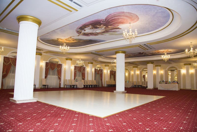 Empty Ballroom from an Event Hall Stock Image - Image of light, classic ...
