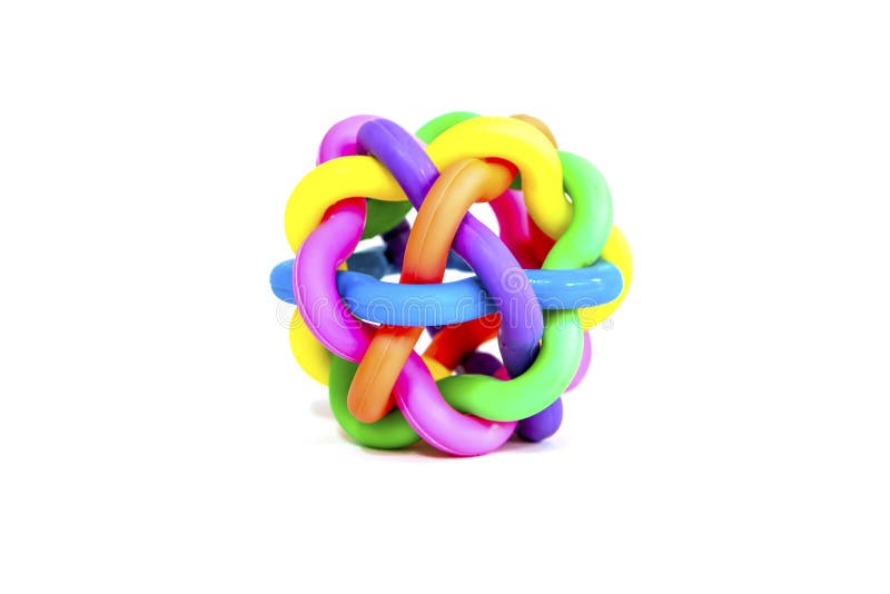 Ball of Rubber Multi-colored Stock Photo - Image of string, tangled ...