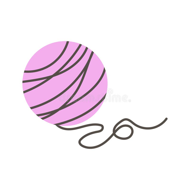 Ball of Sewing Thread. Vector Illustration Stock Illustration ...