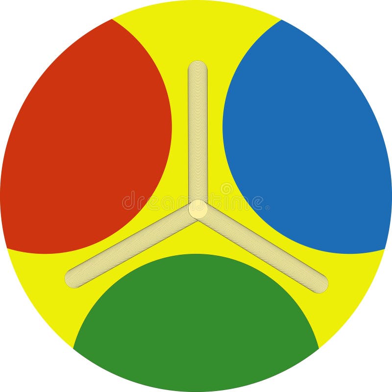 Ball Shape with Basic Color Segments Stock Illustration - Illustration ...