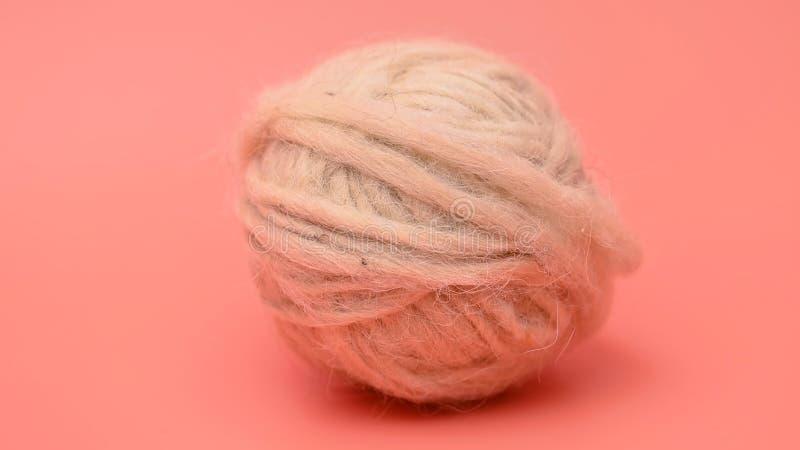 Ball of sheep wool thread stock video. Video of lamb - 337550789