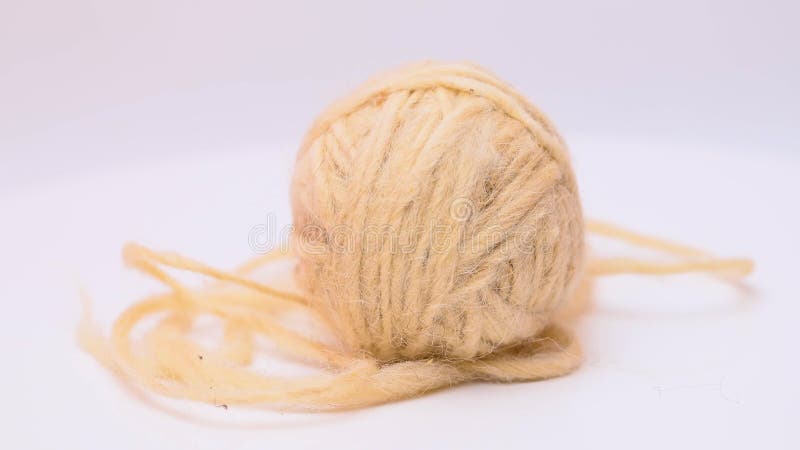 Ball of sheep wool thread stock footage. Video of skein - 337490974