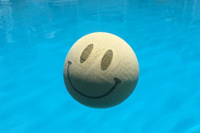 Pool Smiley Face Ball stock photo. Image of swim, swimming - 10130560