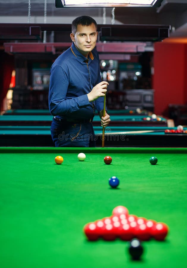 Ball and Snooker Player stock image. Image of gamble - 88646663