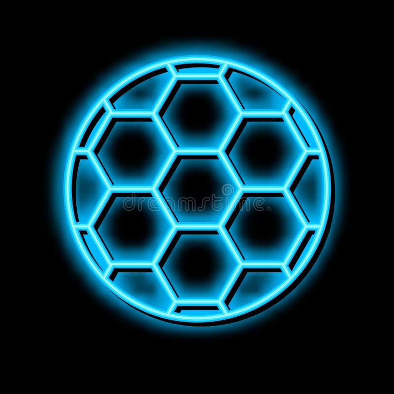 Ball Soccer Neon Glow Icon Illustration Stock Vector - Illustration of ...