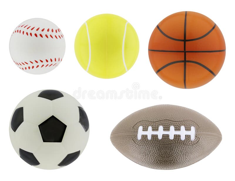Ball Soft Toys Isolated on a White Background Stock Photo - Image of ...