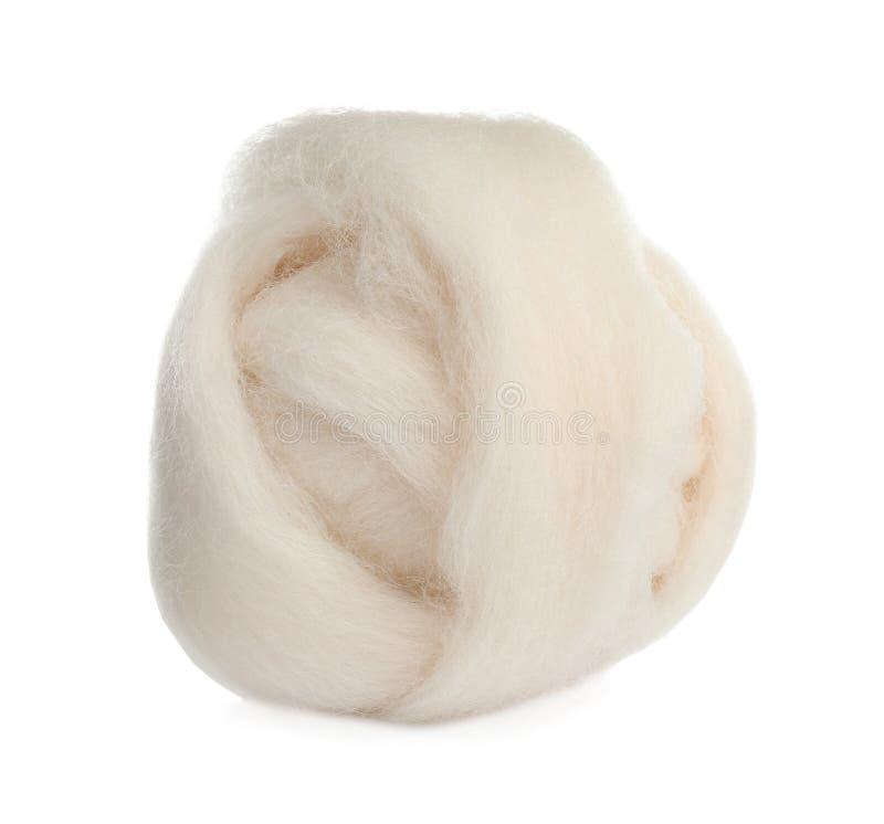 Ball of Soft Wool Isolated on White Stock Photo - Image of fabric ...