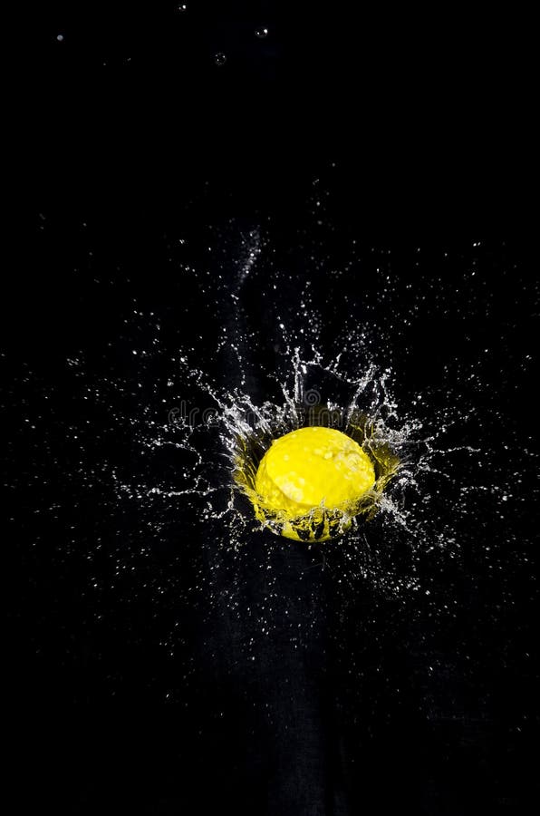 Ball and splash. stock photo. Image of macro, spherule - 49887332