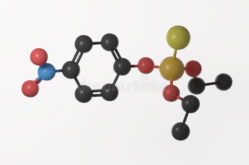Parathion Pesticide Molecule. Organophosphate Insecticide, Has Also ...