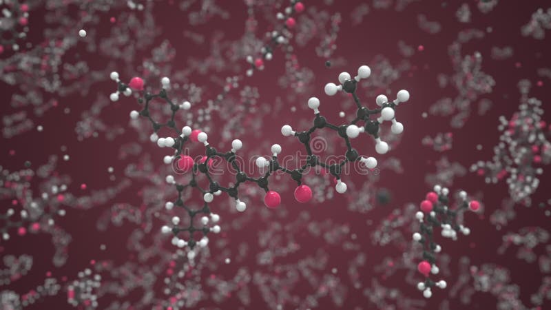 Avobenzone Molecule, Conceptual Molecular Model. Scientific Looping 3d ...