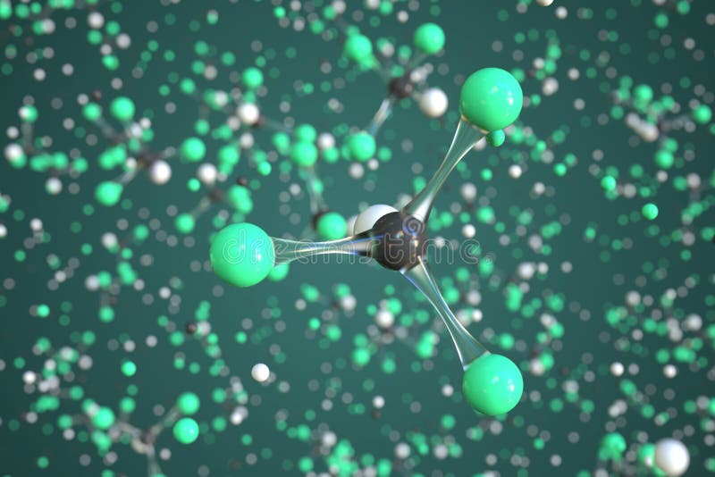 Molecule of Bromoform, Conceptual Molecular Model. Conceptual 3d ...