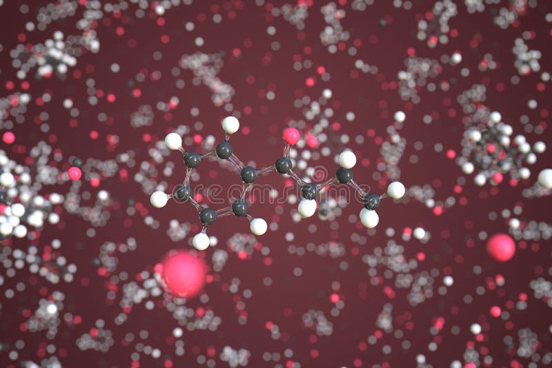 Molecule of Butyrophenone, Conceptual Molecular Model. Conceptual 3d ...