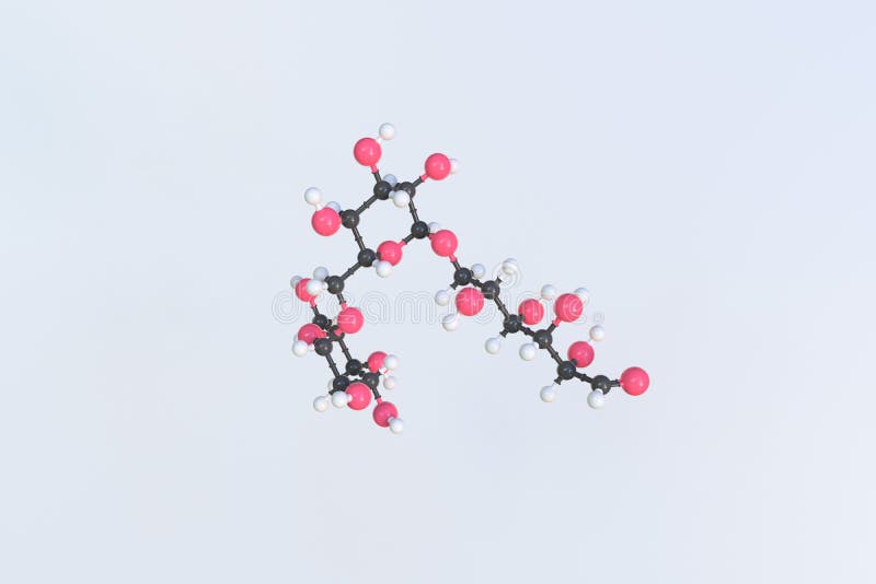Dextran Molecule. Isolated Molecular Model. 3D Rendering Stock ...