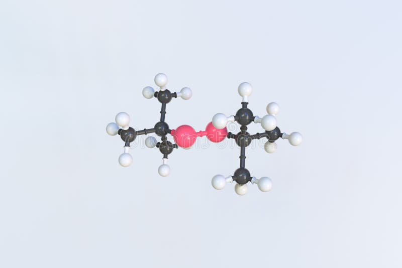 Di-t-butyl Peroxide Molecule, Scientific Molecular Model, Looping 3d ...