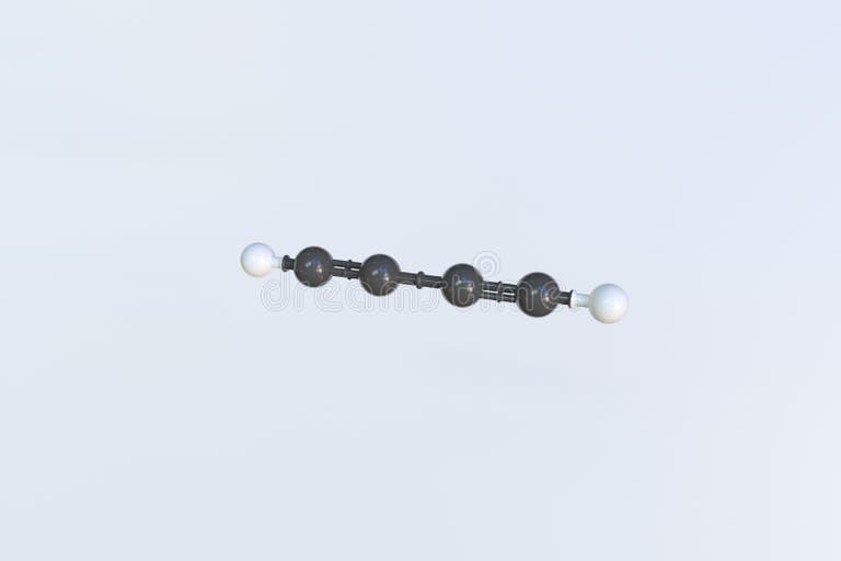 Diacetylene Molecule Made with Balls, Scientific Molecular Model. 3D ...