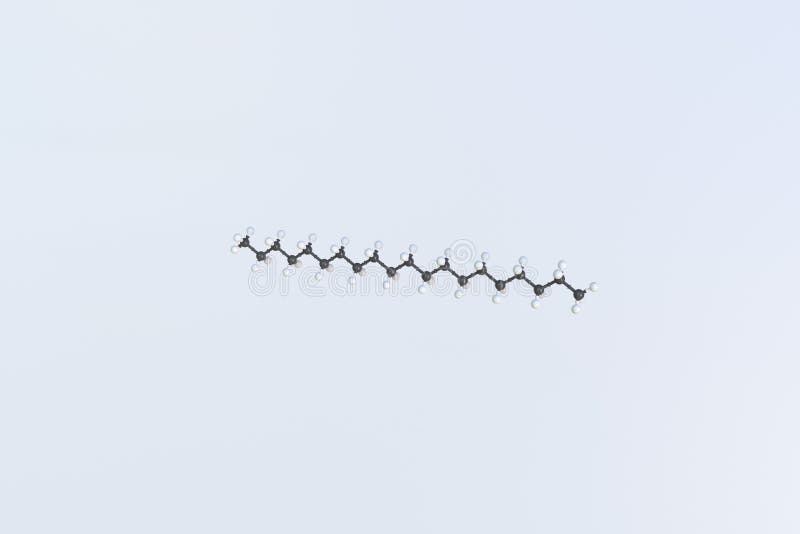 Eicosane Molecule, Scientific Molecular Model, Looping 3d Animation ...