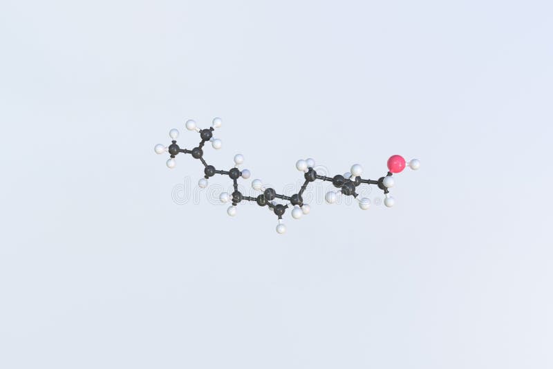 Farnesol Molecule, Isolated Molecular Model. 3D Rendering Stock ...