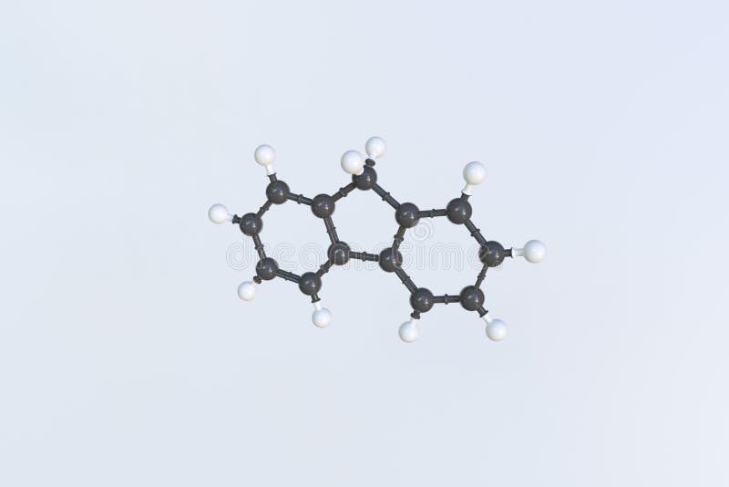 Fluorene Molecule Made with Balls, Scientific Molecular Model. 3D ...