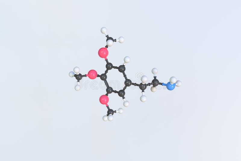 Mescaline Molecule, Scientific Molecular Model, Looping 3d Animation ...