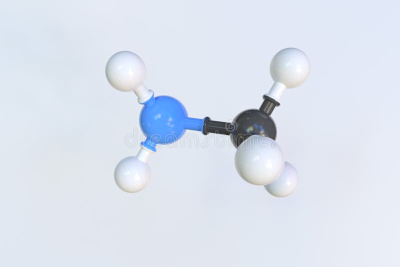 Methylamine Molecule, Scientific Molecular Model, Looping 3d Animation ...