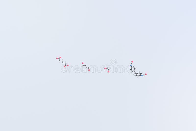 Molecule of Polyurethane, Isolated Molecular Model. 3D Rendering Stock ...