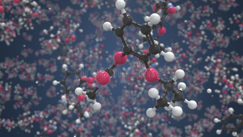Molecule of Propoxur, Isolated Molecular Model. Looping 3D Animation or ...