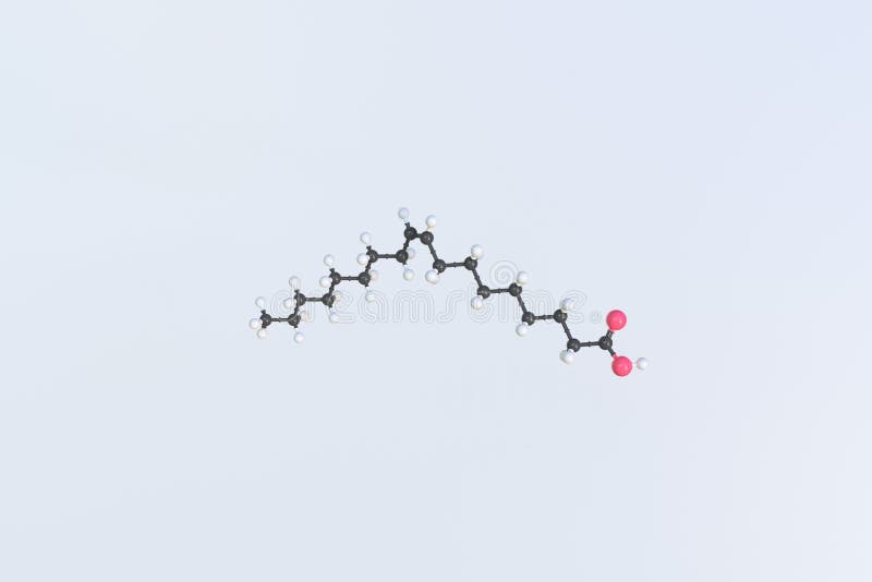 Oleic Acid Molecule Made with Balls, Scientific Molecular Model. 3D ...