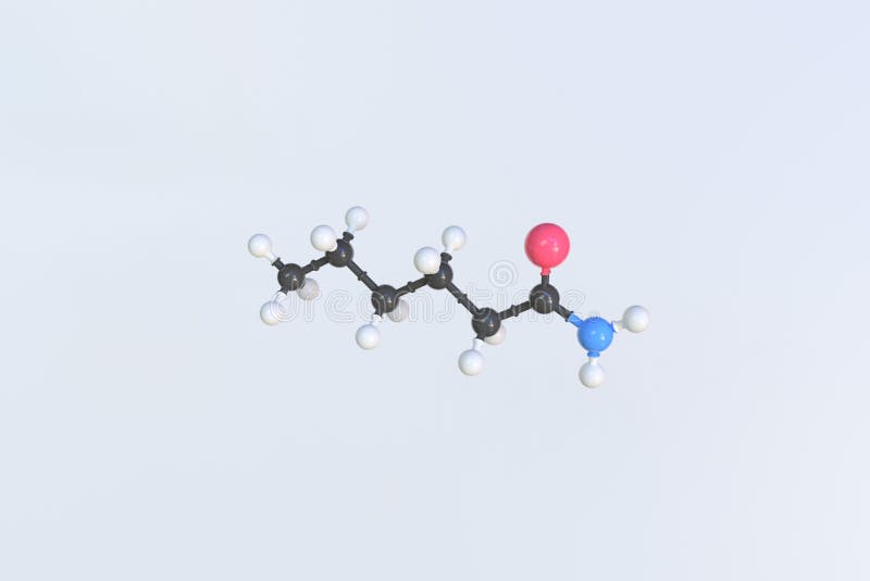 Polyamide 6 Molecule, Scientific Molecular Model, 3d Rendering Stock ...