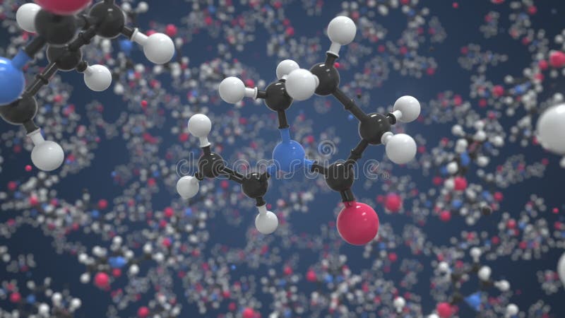Polyvinylpyrrolidone Molecule Made with Balls, Scientific Molecular ...