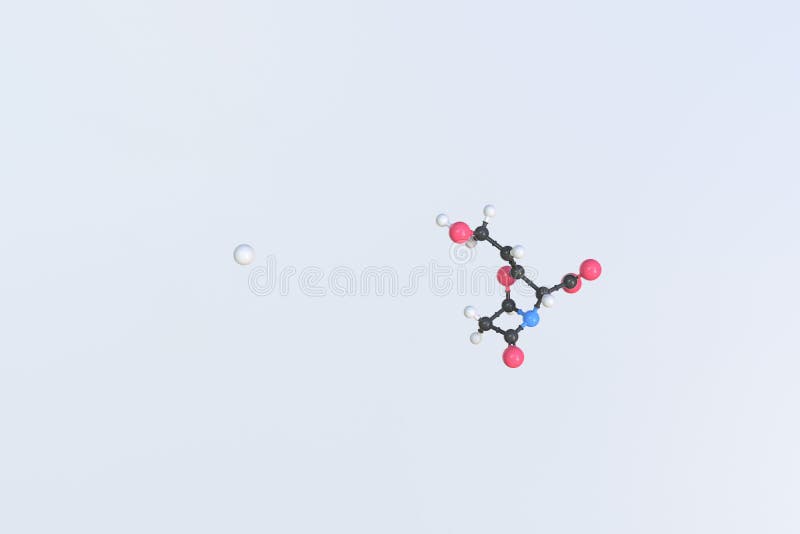Potassium Clavulanate Molecule Made with Balls, Scientific Molecular ...
