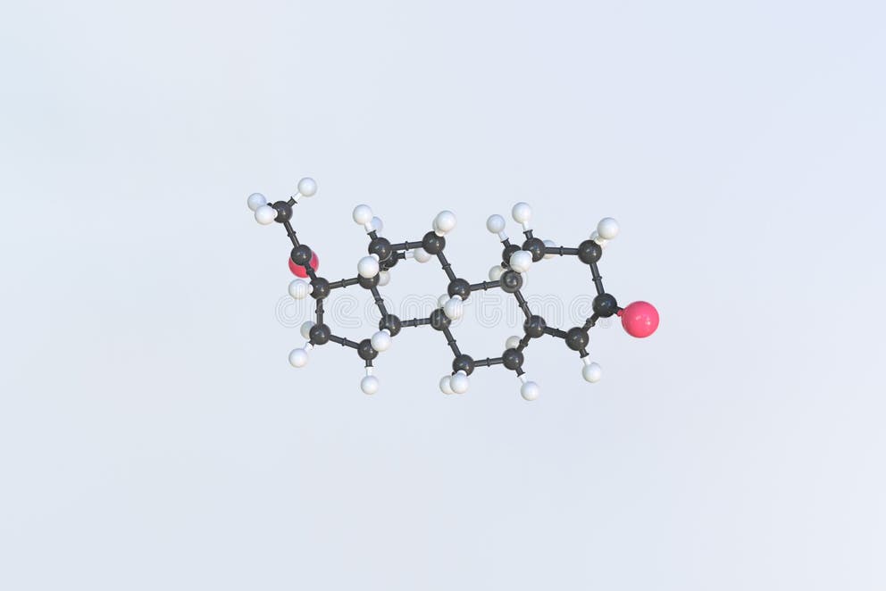 Progesterone Molecule, Scientific Molecular Model, Looping 3d Animation ...