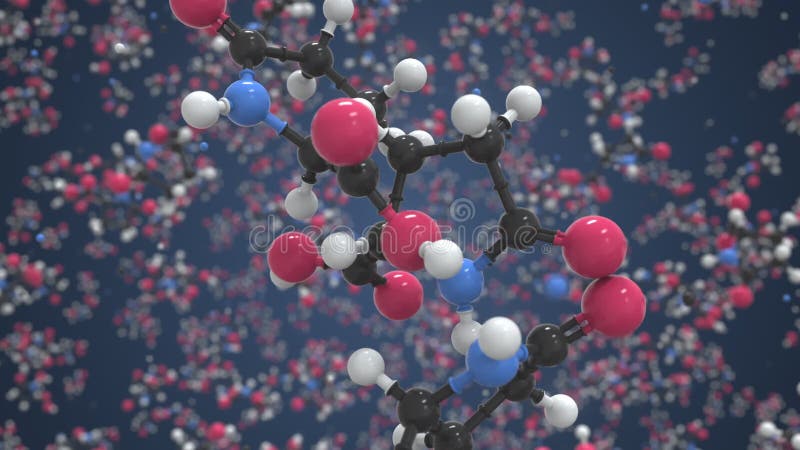 Pyroglutamic Acid Molecule Made with Balls, Scientific Molecular Model ...
