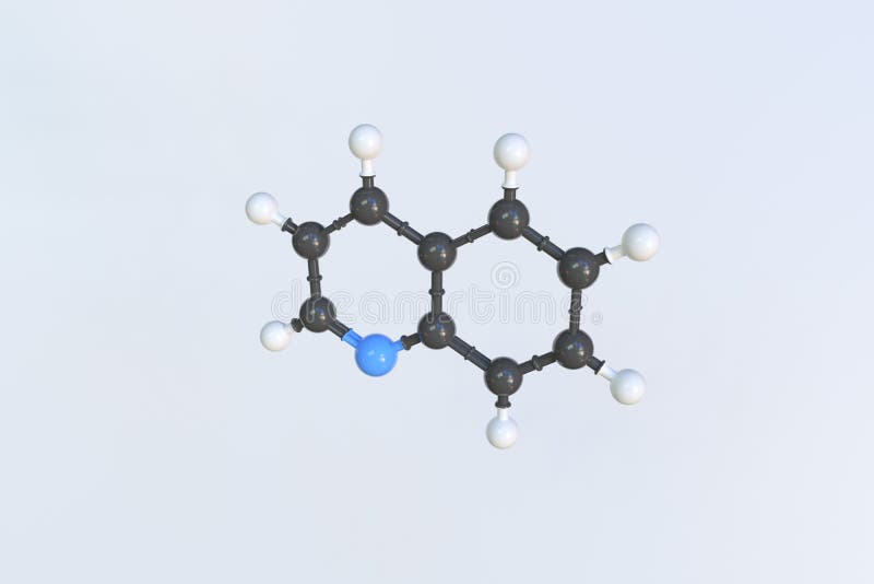 Quinoline Molecule, Scientific Molecular Model, Looping 3d Animation ...