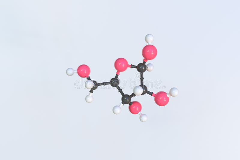 Ribofuranose Molecule, Scientific Molecular Model, Looping 3d Animation ...