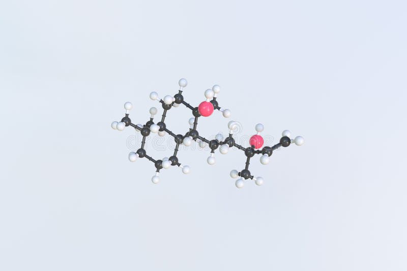 Sclareol Molecule Made with Balls, Scientific Molecular Model. 3D ...