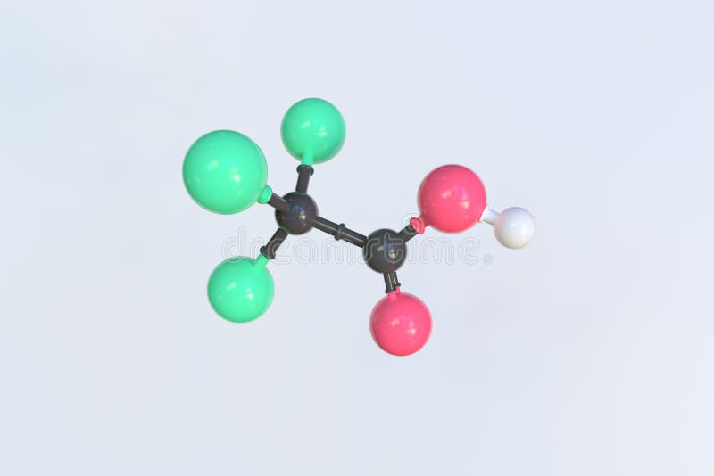 Trichloroacetic Acid TCA Molecule. Used in Dermatological Treatment of ...