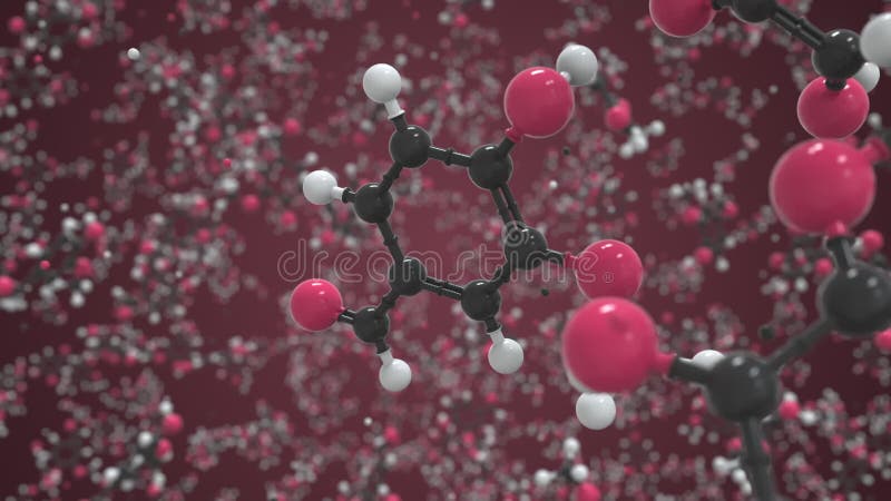 Vanillin Molecule, Scientific Molecular Model, Looping 3d Animation ...