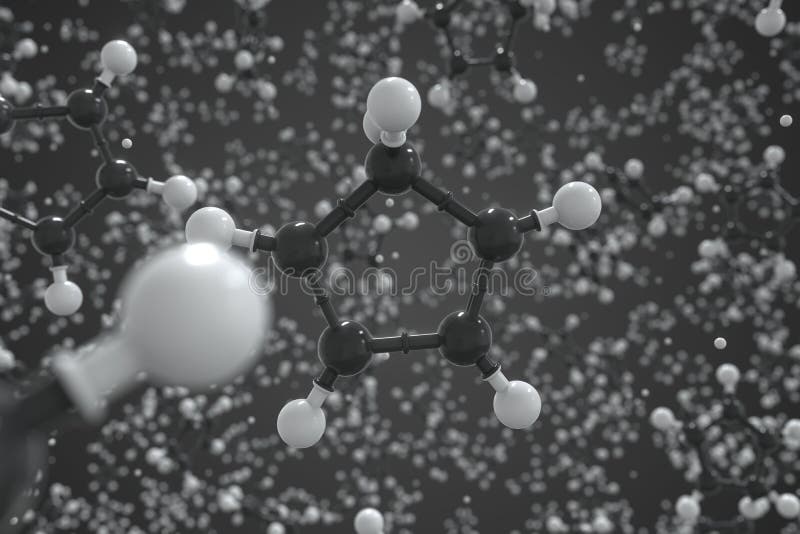 Cyclopentadiene Molecular Structure on White Background Stock ...