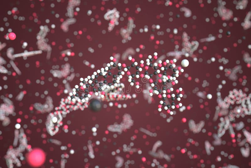 Digitonin Molecule Made with Balls, Conceptual Molecular Model ...