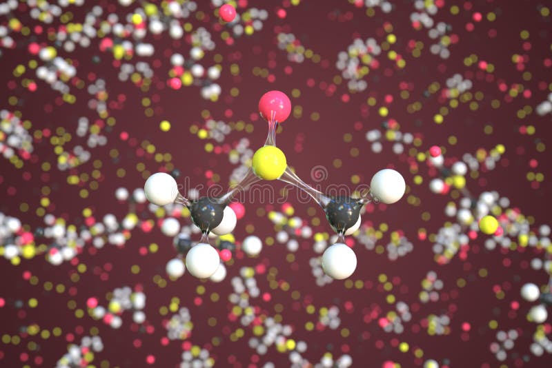 Dimethyl Sulfoxide DMSO Solvent Molecule. Skeletal Formula. Stock ...