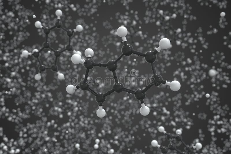 Indene Molecule, Scientific Molecular Model, Looping 3d Animation Stock ...